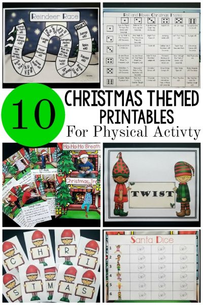 Printable Christmas Activities - That Promote Movement - Pink Oatmeal