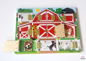 Farm Themed Sensory and Motor Play - Pink Oatmeal