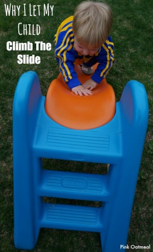 Why I Let My Kid Climb Up The Slide - Pink Oatmeal