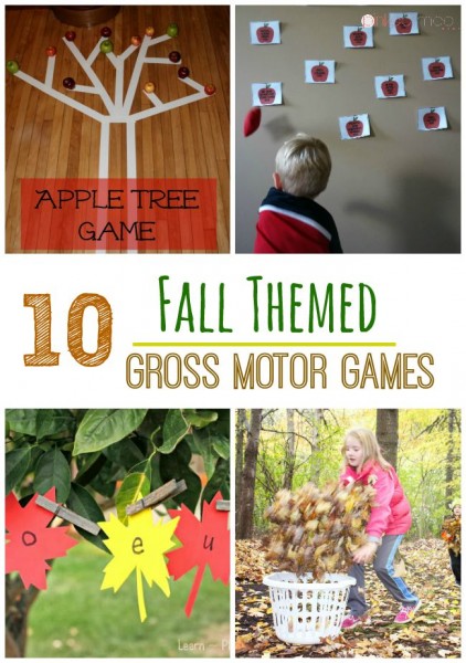 10+ Fall Themed Gross Motor Games - Pink Oatmeal