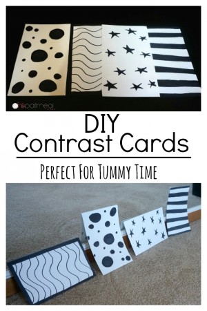 Contrast Cards For Tummy Time - Pink Oatmeal