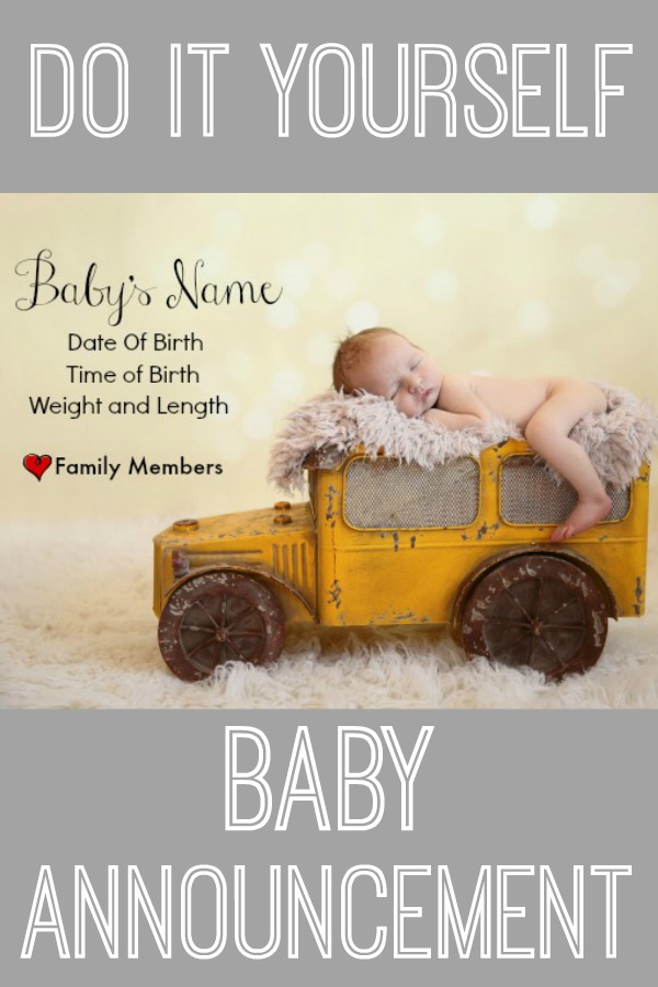  DIY Baby Announcement Pink Oatmeal