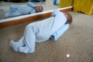 Side Lying Play Tips For Baby - Pink Oatmeal