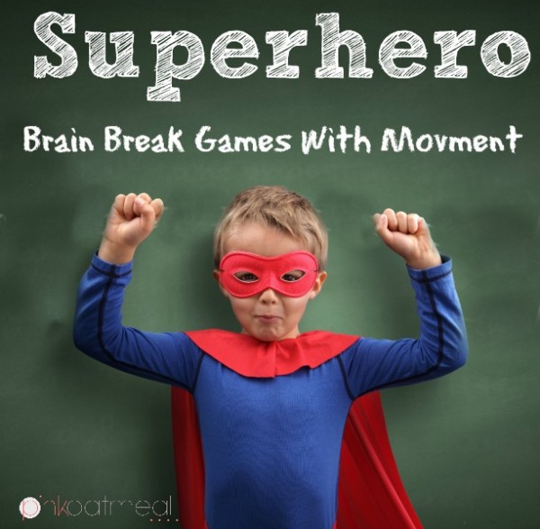 Superhero Themed Learning and Movement Games - Pink Oatmeal