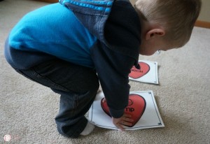 Conversation Heart Hop - Valentine's Day Gross Motor - Pink Oatmeal