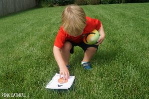 Football Gross Motor and Fine Motor Planning - Pink Oatmeal