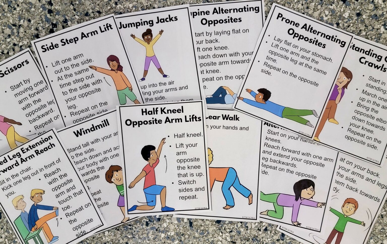 Gross Motor Planning - Fitness Week - Pink Oatmeal