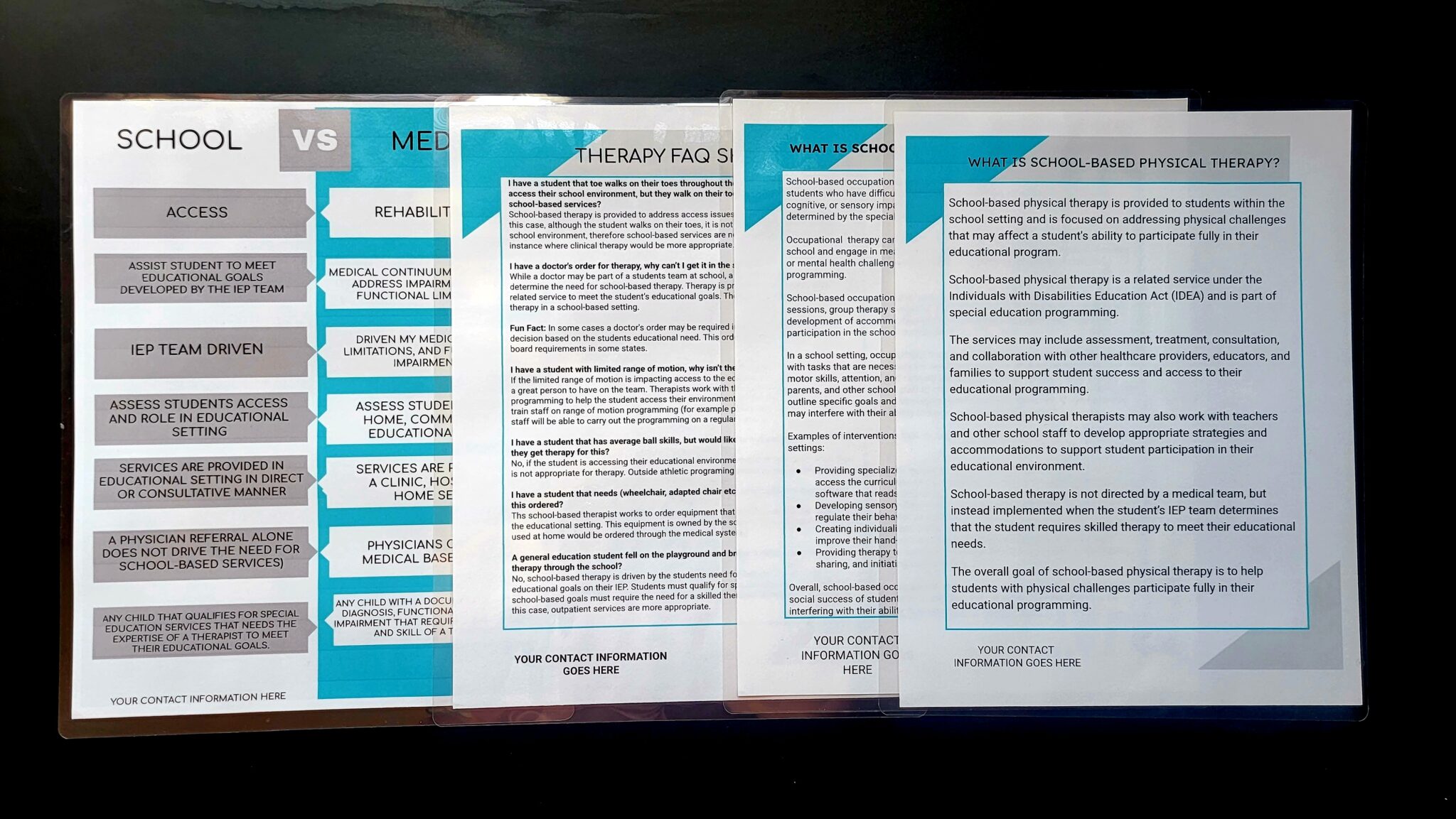 Handouts for School-Based Physical and Occupational Therapists - Pink ...