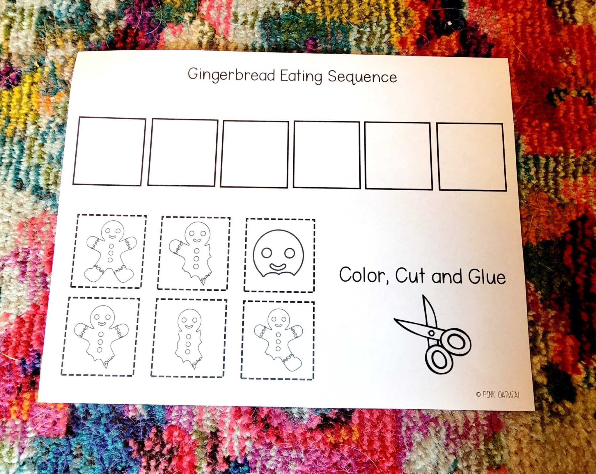 Gingerbread Gross Motor and Fine Motor Activities - Pink Oatmeal