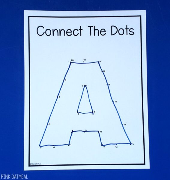 Alphabet Gross Motor and Fine Motor Activities - Pink Oatmeal