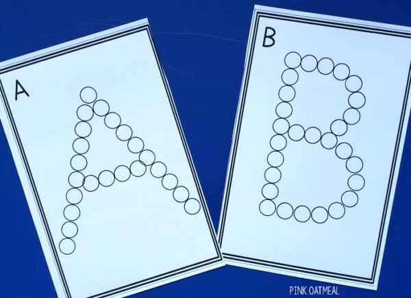 Alphabet Gross Motor and Fine Motor Activities - Pink Oatmeal