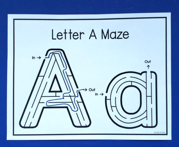 Alphabet Gross Motor and Fine Motor Activities - Pink Oatmeal