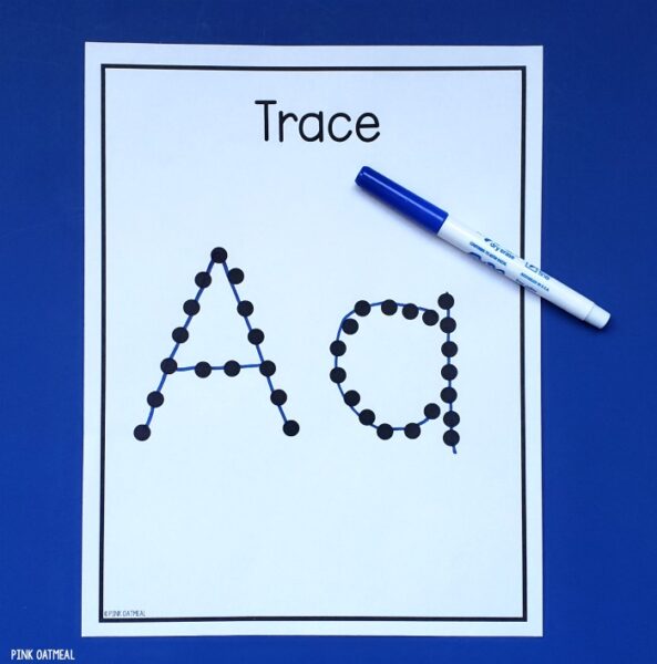 Alphabet Gross Motor and Fine Motor Activities - Pink Oatmeal