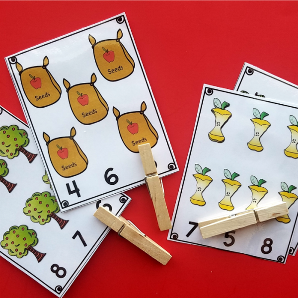Apple Themed Fine Motor and Gross Motor Planning - Pink Oatmeal