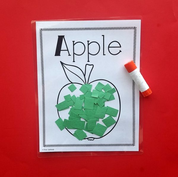 Apple Themed Fine Motor and Gross Motor Planning - Pink Oatmeal