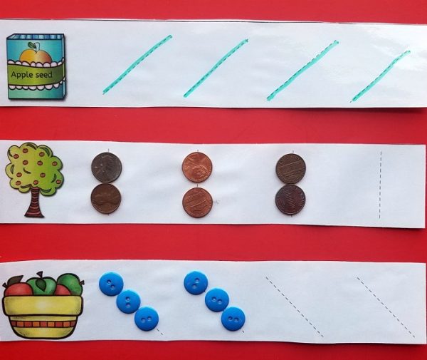 Apple Themed Fine Motor and Gross Motor Planning - Pink Oatmeal