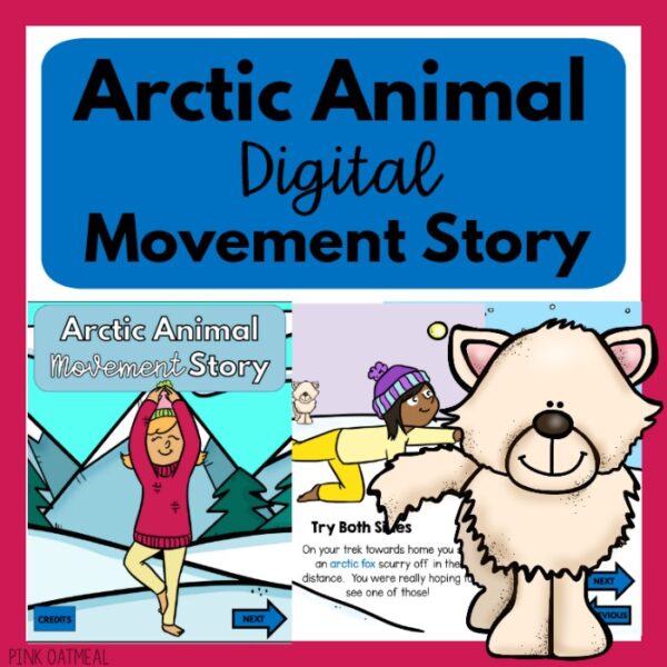 Arctic Animal Brain Breaks - Pink Oatmeal
