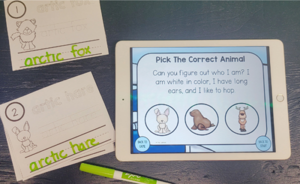 Winter Fine Motor Activities - Pink Oatmeal