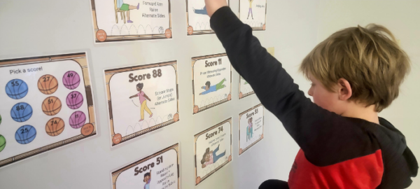Basketball Themed Gross Motor and Fine Motor Ideas - Pink Oatmeal