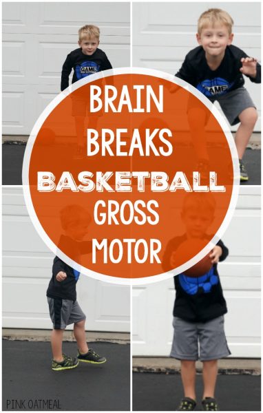 Basketball Themed Gross Motor and Brain Break Ideas - Pink Oatmeal