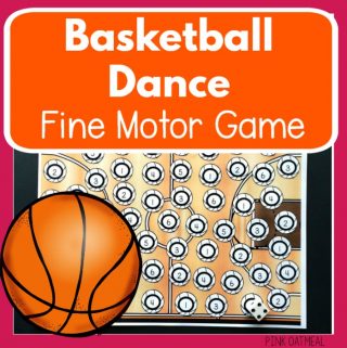 Basketball Themed Gross Motor and Fine Motor Ideas - Pink Oatmeal