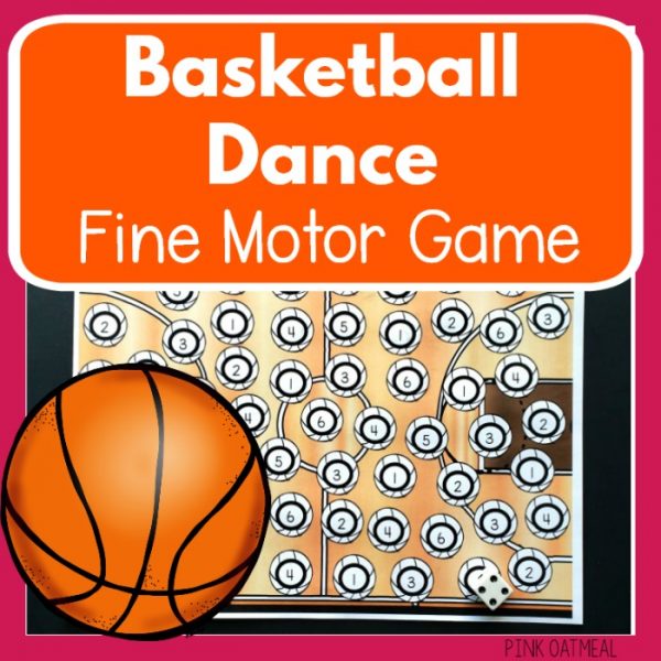 Basketball Themed Gross Motor and Fine Motor Ideas - Pink Oatmeal