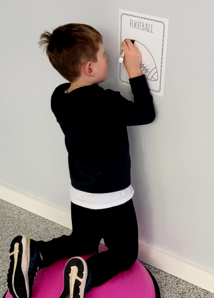 Football Gross Motor and Fine Motor Planning - Pink Oatmeal