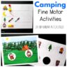 Camping Themed Gross Motor and Fine Motor Activities - Pink Oatmeal