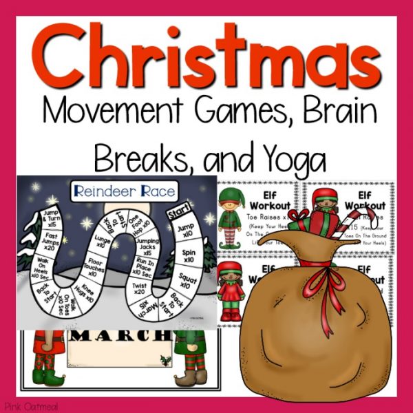 Christmas Gross Motor - Holiday Hop - Pink Oatmeal
