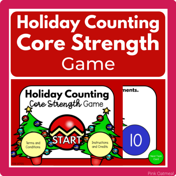 Reindeer Run - FREE Brain Break Printables - Pink Oatmeal