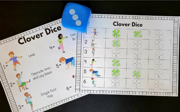 St. Patrick's Day Gross Motor Activities - Pink Oatmeal