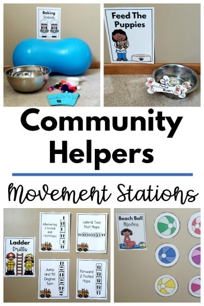 Community Helpers Theme - Movement Activities - Pink Oatmeal