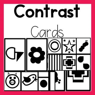 Contrast Cards Board For Baby | Pink Oatmeal