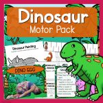 Dinosaur Themed Yoga - Pink Oatmeal
