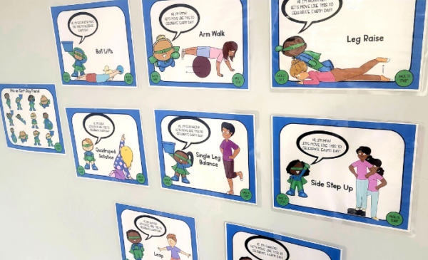 Earth Day Gross Motor Ideas - Pink Oatmeal