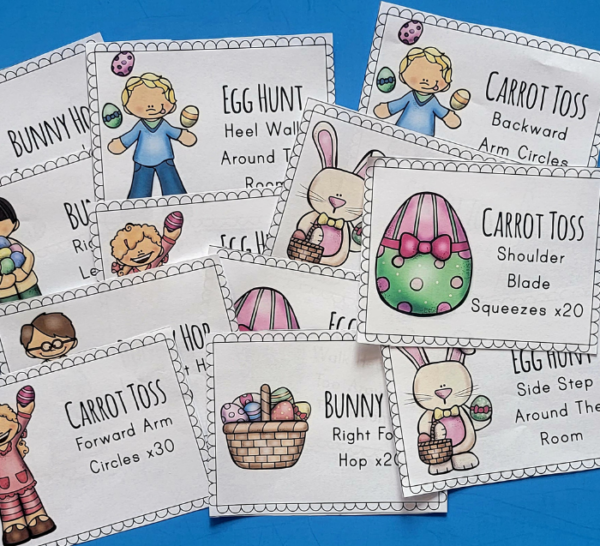 Easter Gross Motor Activities - Pink Oatmeal