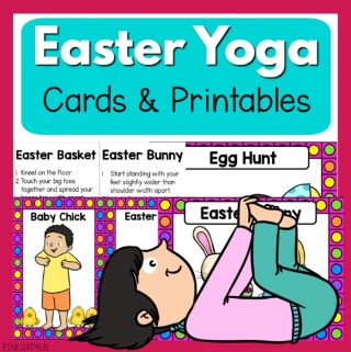 Easter Themed Yoga Pose Ideas - Pink Oatmeal