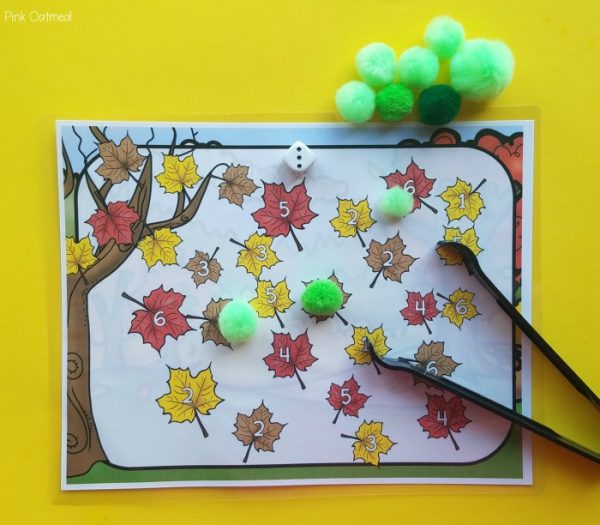 Fall Themed Motor Planning - Fine Motor and Gross Motor - Pink Oatmeal