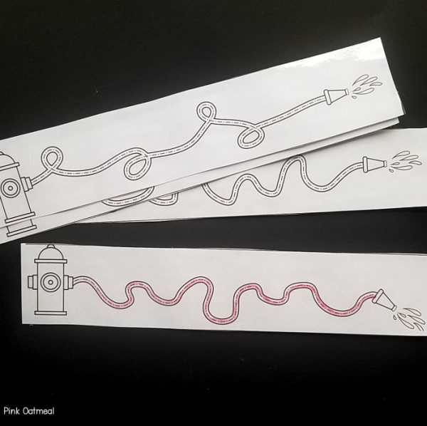 Fire Safety Gross Motor and Fine Motor Activities - Pink Oatmeal