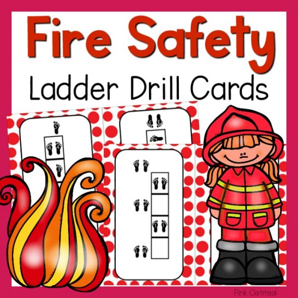 Fire Safety Gross Motor and Fine Motor Activities - Pink Oatmeal