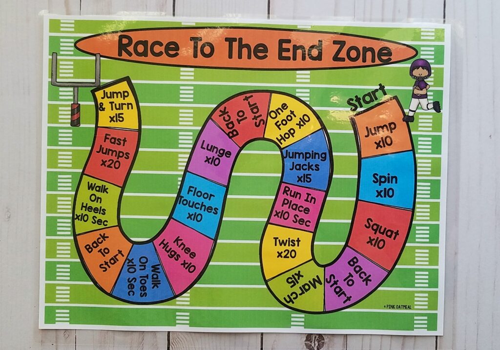 Football Gross Motor and Fine Motor Planning | Pink Oatmeal