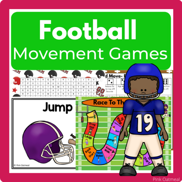 Football Gross Motor and Fine Motor Planning - Pink Oatmeal