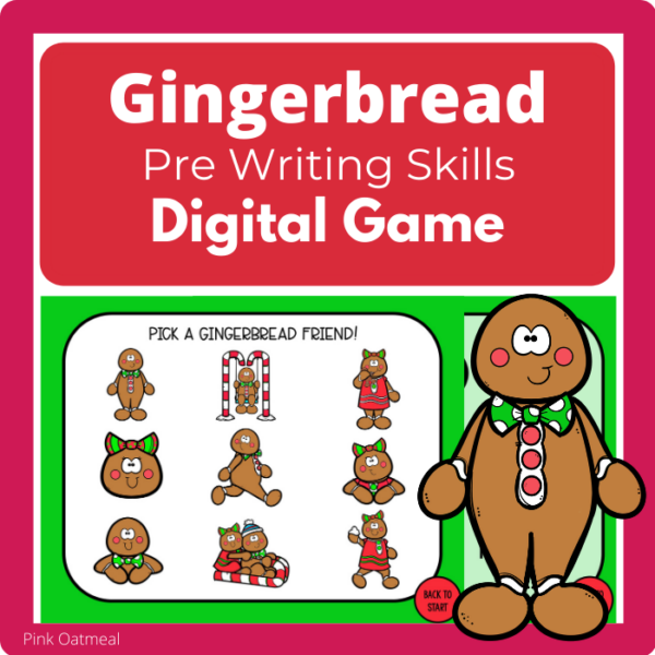 Gingerbread Gross Motor and Fine Motor Activities - Pink Oatmeal