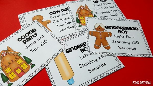 Gingerbread Man Brain Break Ideas - Gingerbread Man Activities - Pink ...