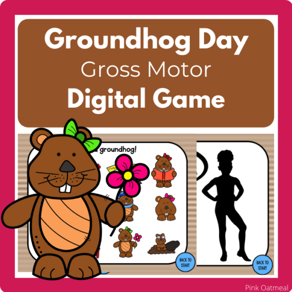 Groundhog's Day Gross Motor Activity - Pink Oatmeal