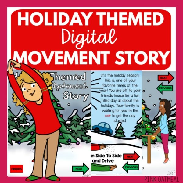 Printable Christmas Activities - That Promote Movement - Pink Oatmeal