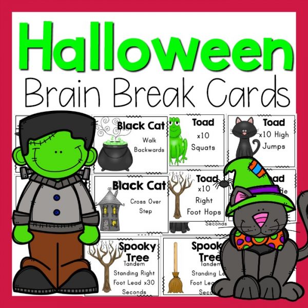 Halloween Gross Motor and Brain Break Ideas - Pink Oatmeal