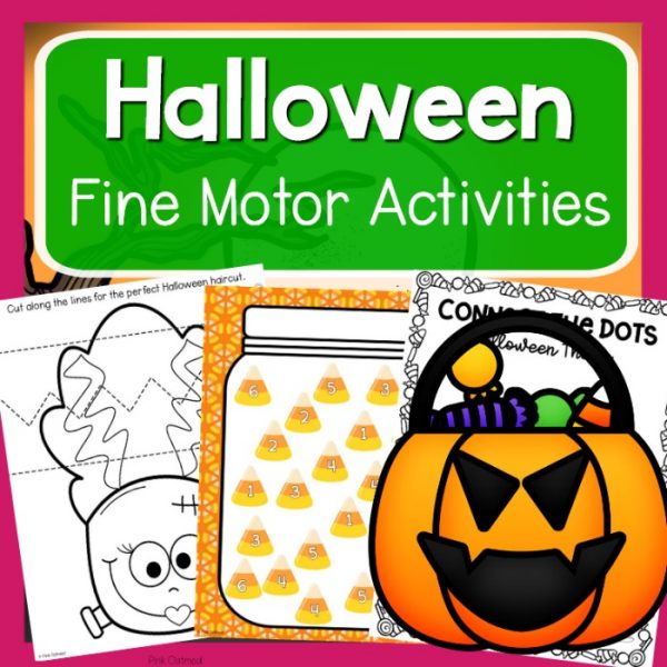 Halloween Motor Planning Activities -Fine Motor and Gross Motor - Pink ...