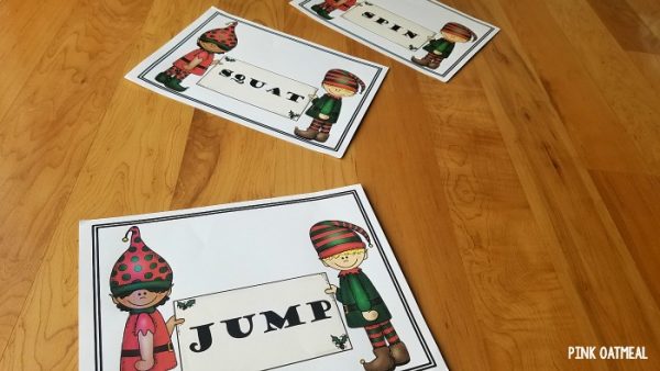 Christmas Gross Motor - Holiday Hop - Pink Oatmeal