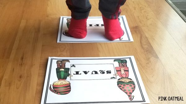 Christmas Gross Motor - Holiday Hop - Pink Oatmeal